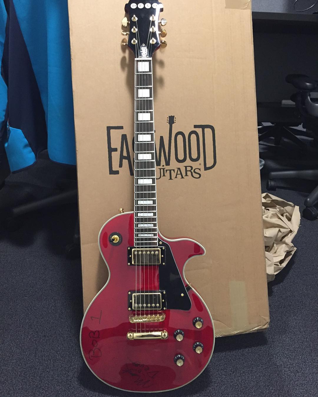 Autographed DEVO Whip It guitar | MLTSHP