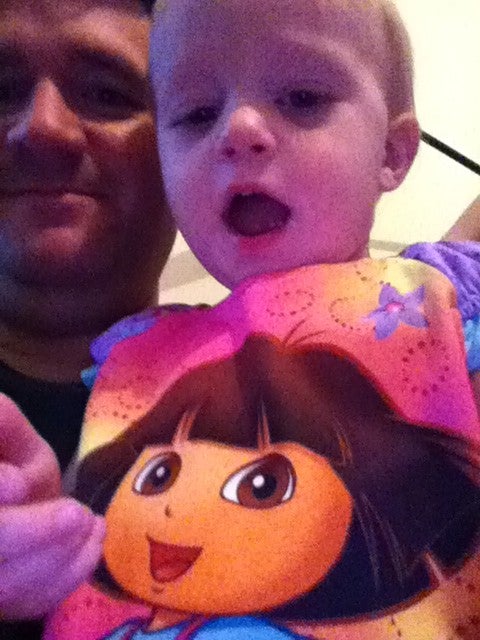 My darling son, the crossdresser. He loves him some Dora. | MLTSHP