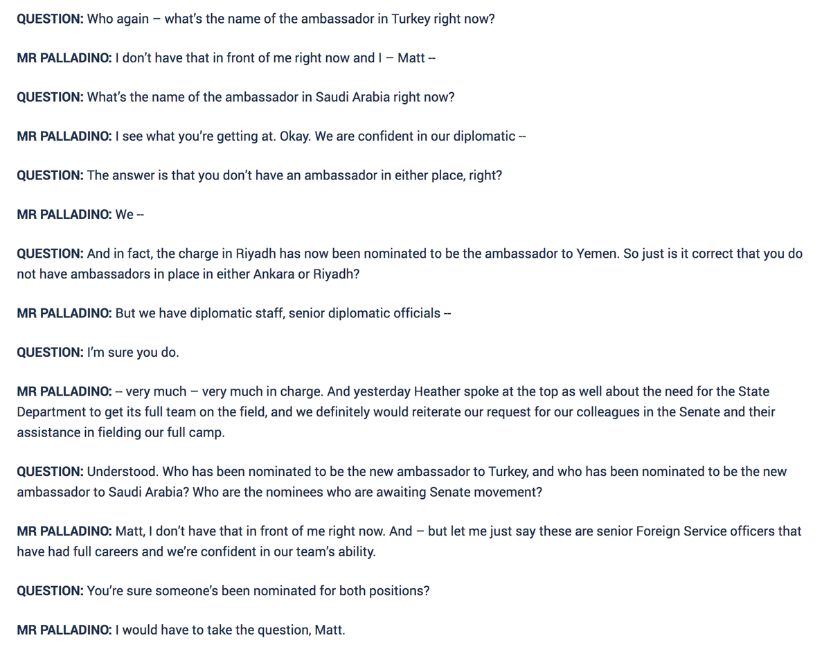 "What's the name of the ambassador in Saudi Arabia right now?" | MLTSHP