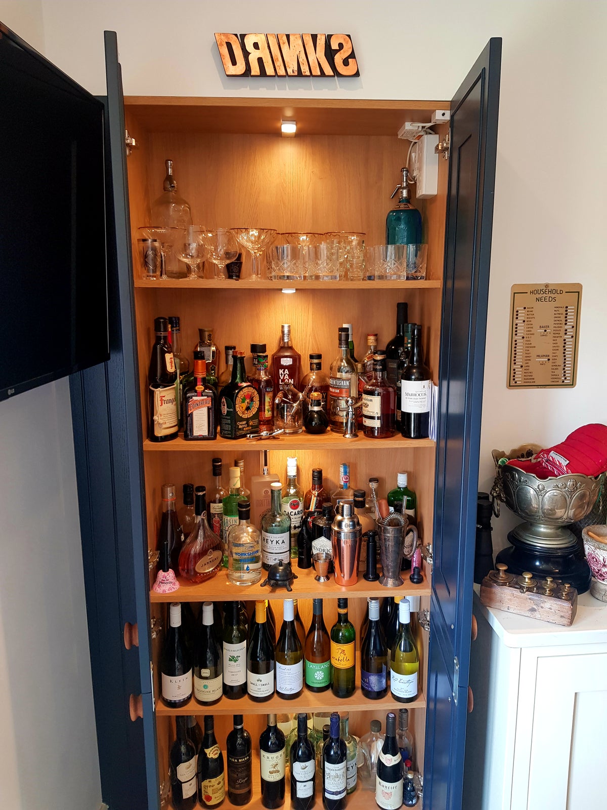 Russian Drinks cabinet sign... done. | MLTSHP