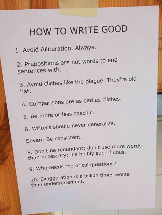 How to write good | MLTSHP