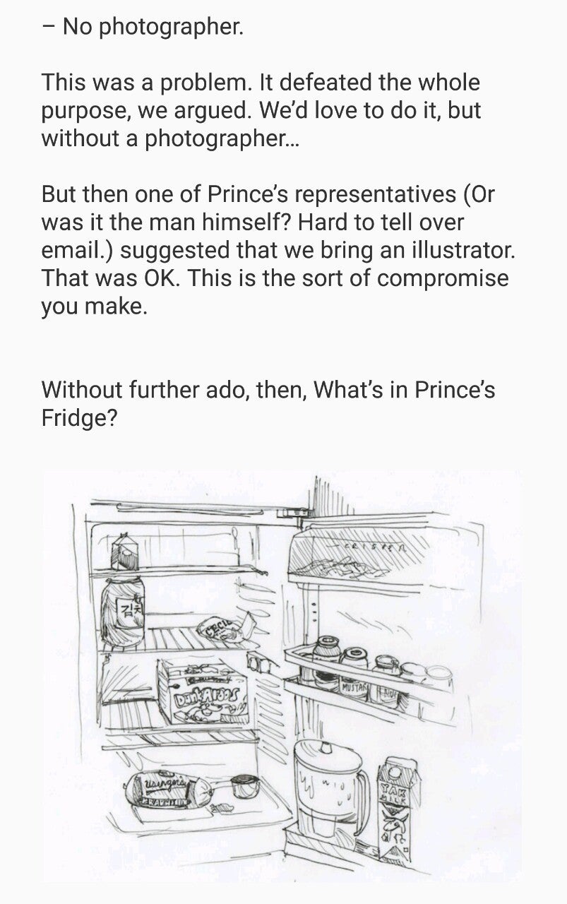 What's in Prince's Fridge (the only thing he allows to touch his waffles) | MLTSHP