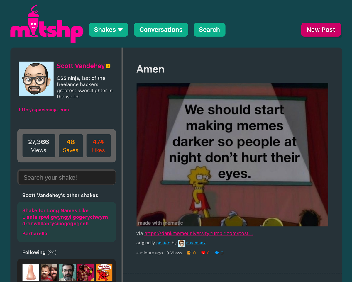 MLTSHP Dark Mode is Here! 🎉 | MLTSHP