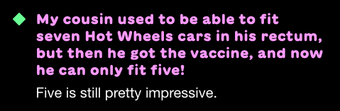 NSFW: Rectal Hot Wheels | MLTSHP