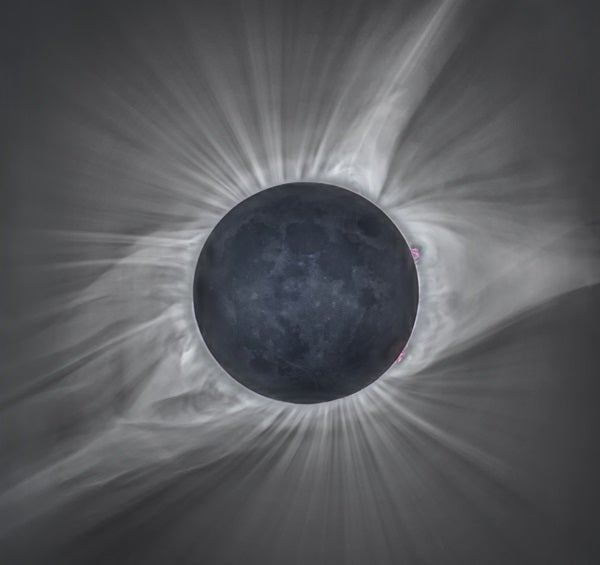 Total solar eclipse of August 21, 2017 with Moon lit by earthshine | MLTSHP