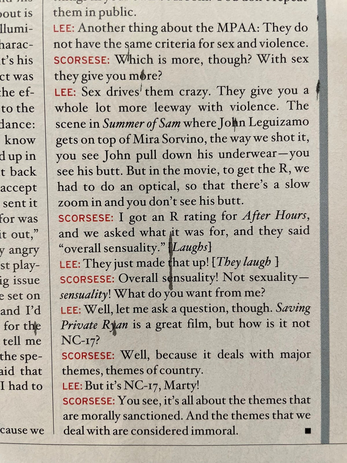 lee / scorsese | MLTSHP