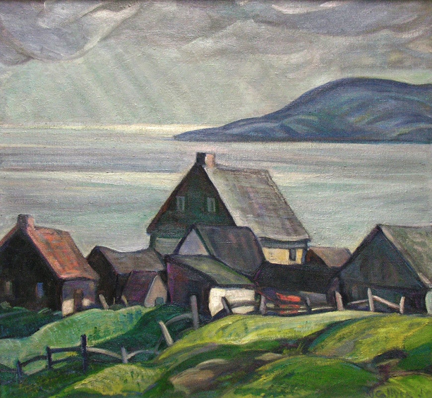 Afternoon, the Village of Cap-à-l'Aigle Overlooking the St. Lawrence River | Nora Collyer | MLTSHP