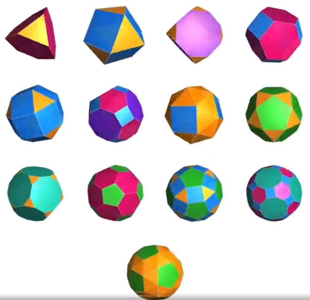 The 13 Archimedean solids | MLTSHP