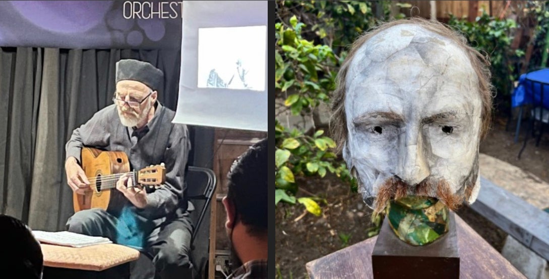 Master artist, composer, and guitarist, Dr. Peter Yates; seen here in ...