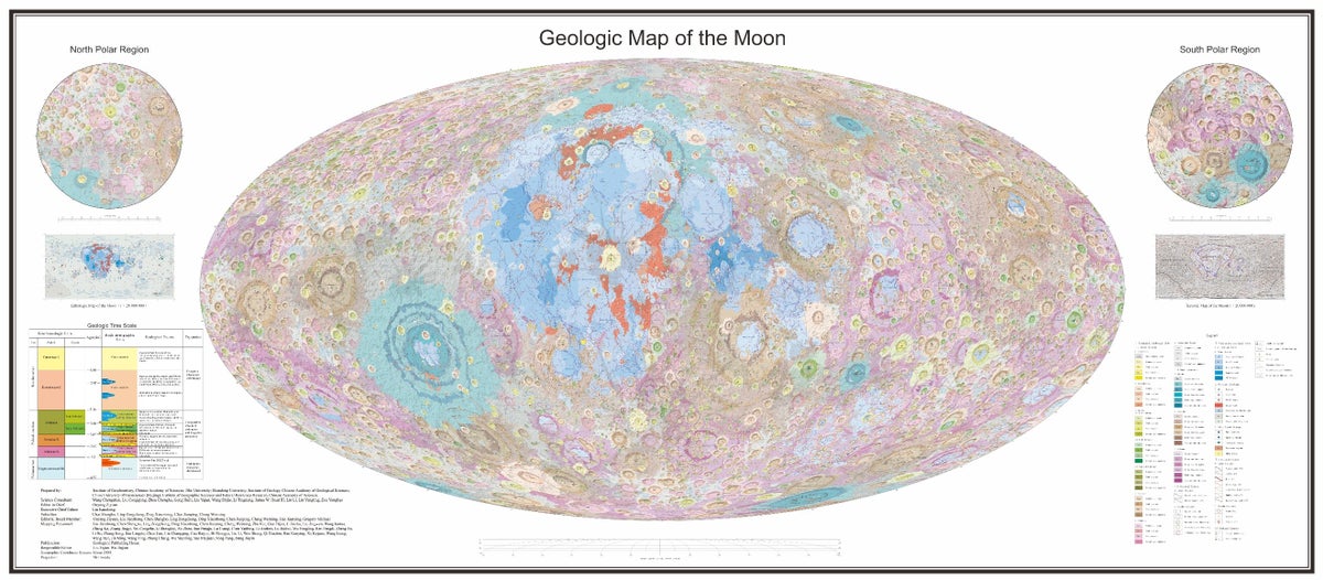 Map of the entire Moon, 1:2,500,000 scale | MLTSHP