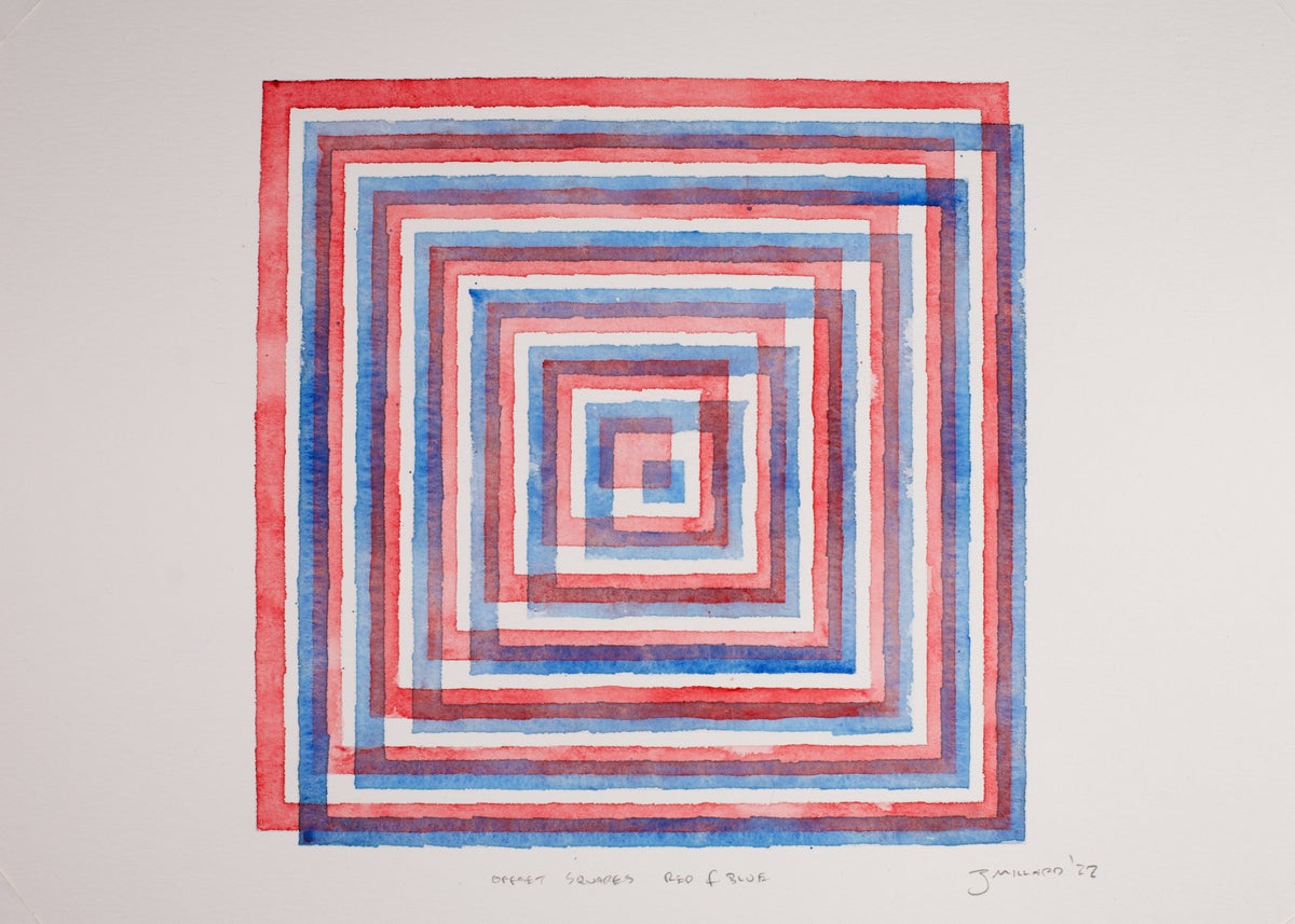 Offset Squares Red & Blue | MLTSHP