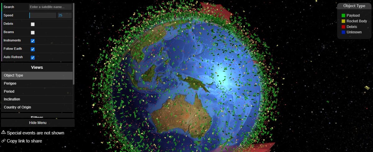 Low Earth Orbit - satellites & debris over Oz | MLTSHP