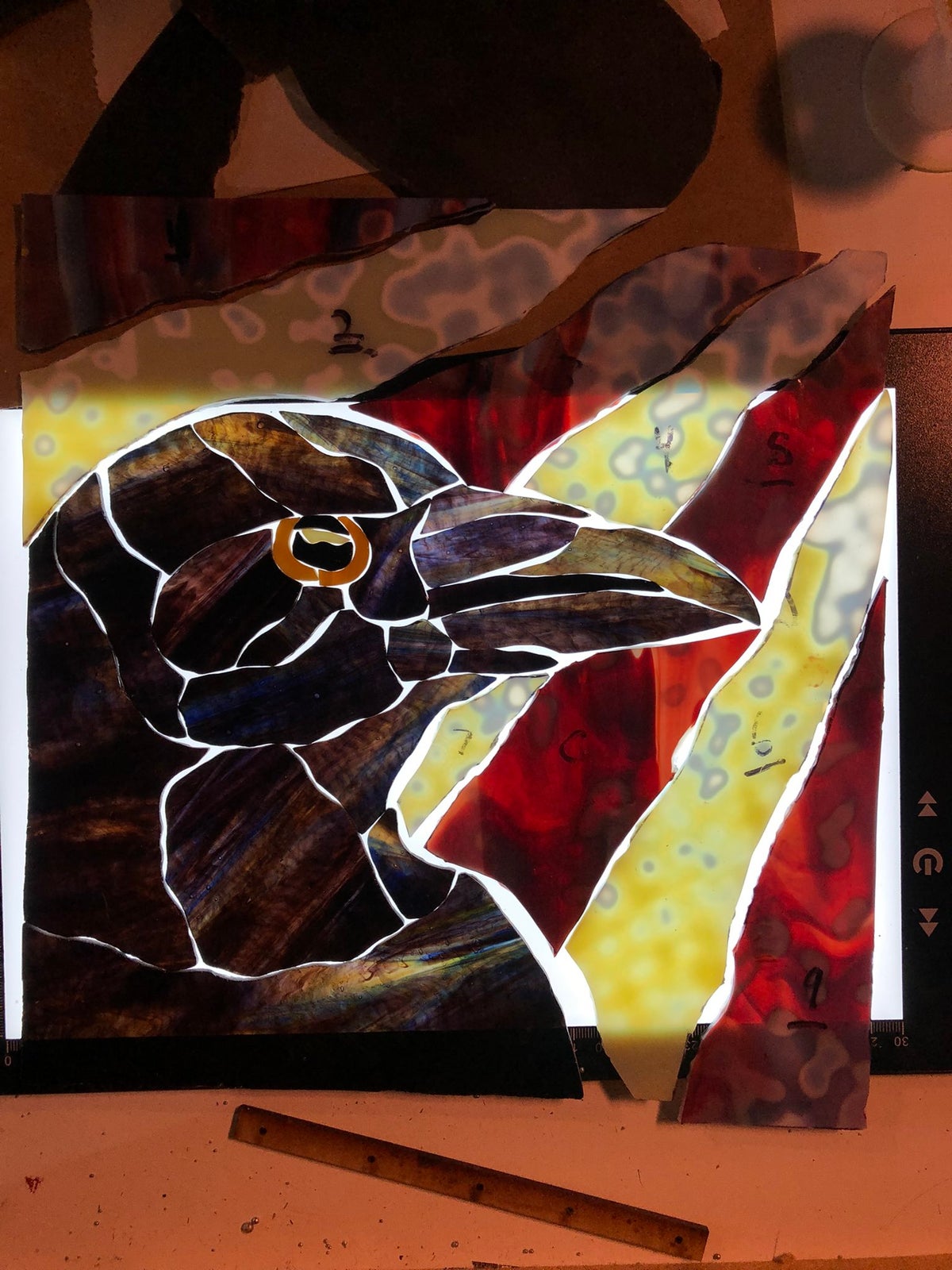 crow stained glass wip 3 | MLTSHP