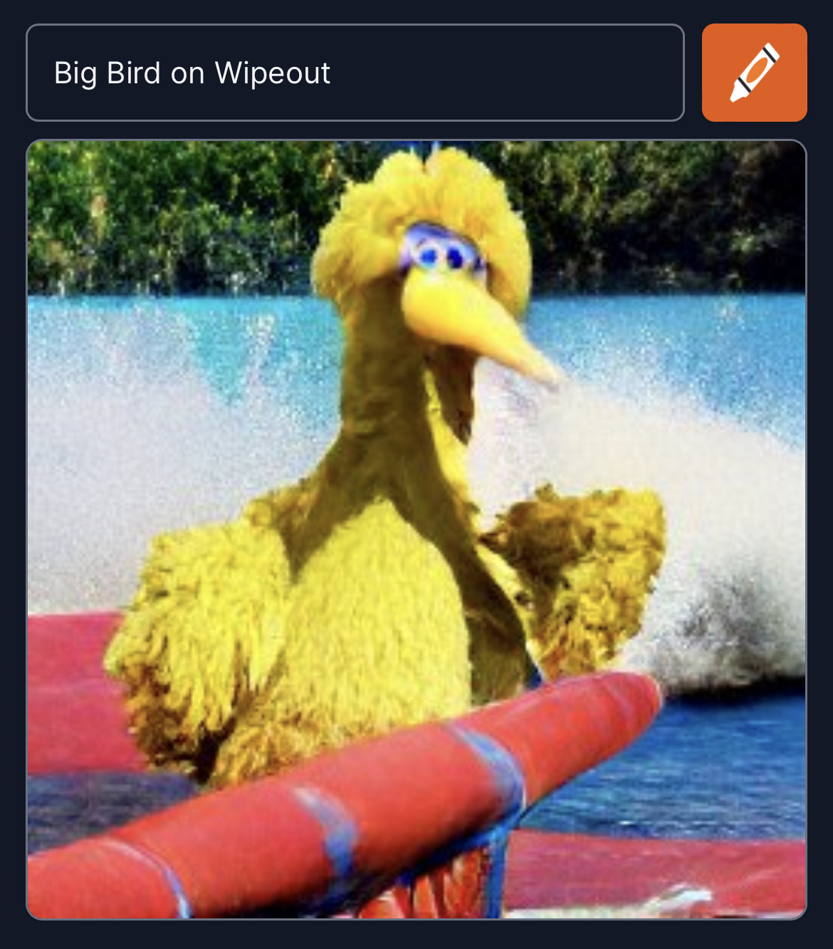 Big Bird on Wipeout | MLTSHP