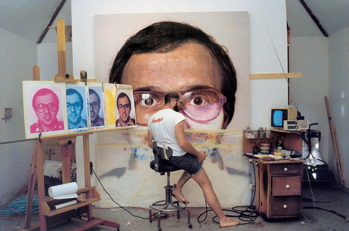 Chuck Close in the studio, 1978 | MLTSHP