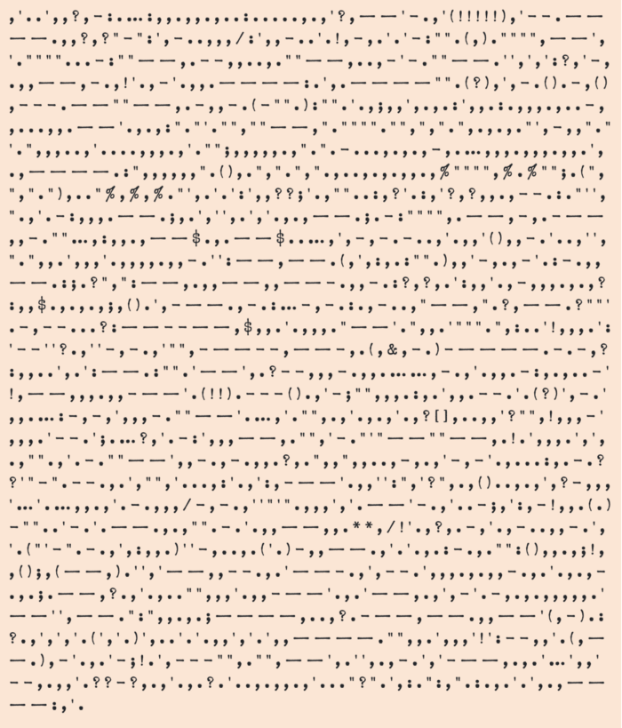 What I Learned About My Writing By Seeing Only The Punctuation, Clive Thompson | MLTSHP