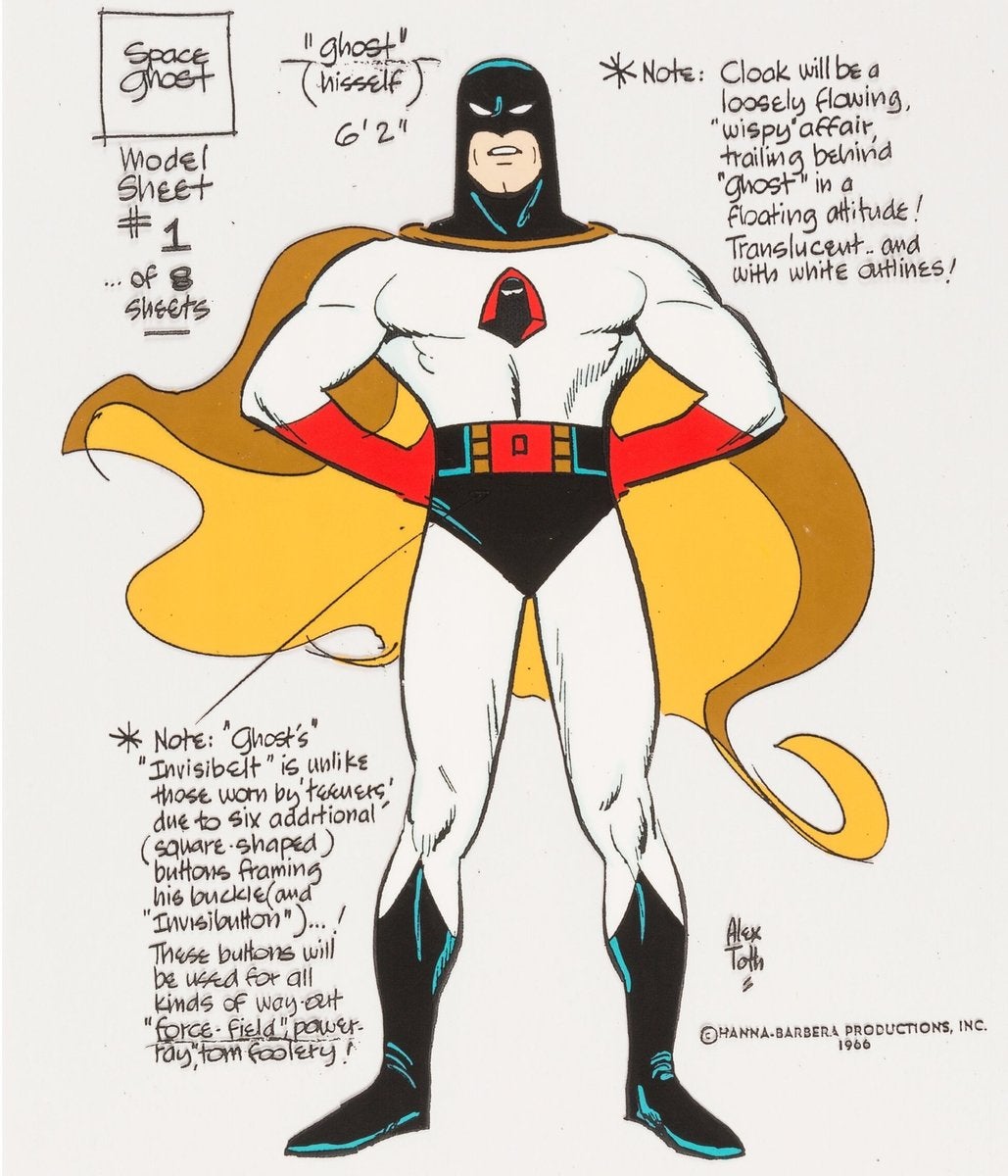 Alex Toth - Space Ghost Model Sheet, 1966 | MLTSHP