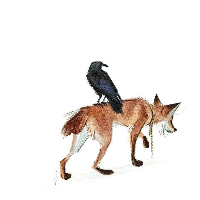 fox and crow by Ruth F. (Skia) | MLTSHP