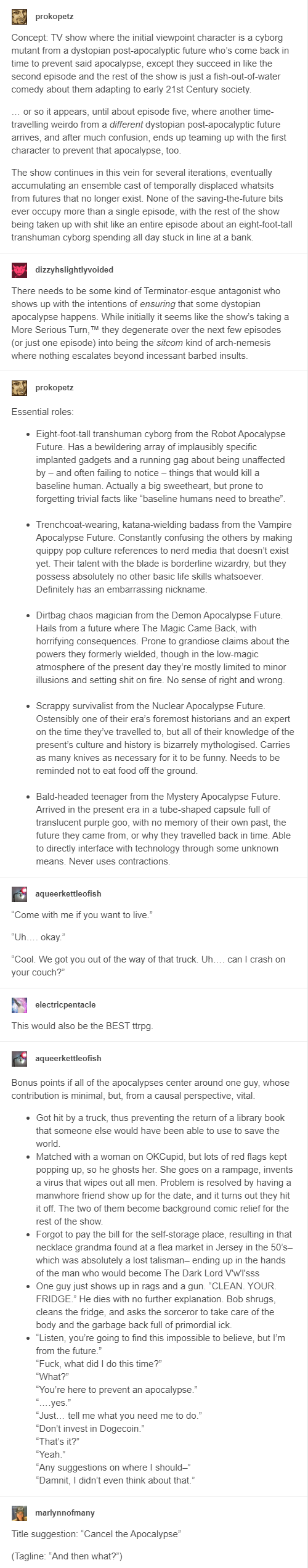 Cancel The Apocalypse | MLTSHP