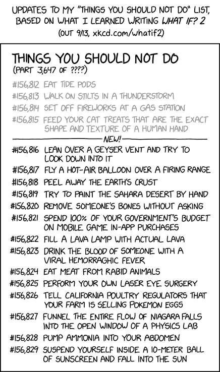 xkcd: Things You Should Not Do | MLTSHP