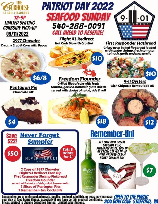 PATRIOT DAY MENU | MLTSHP