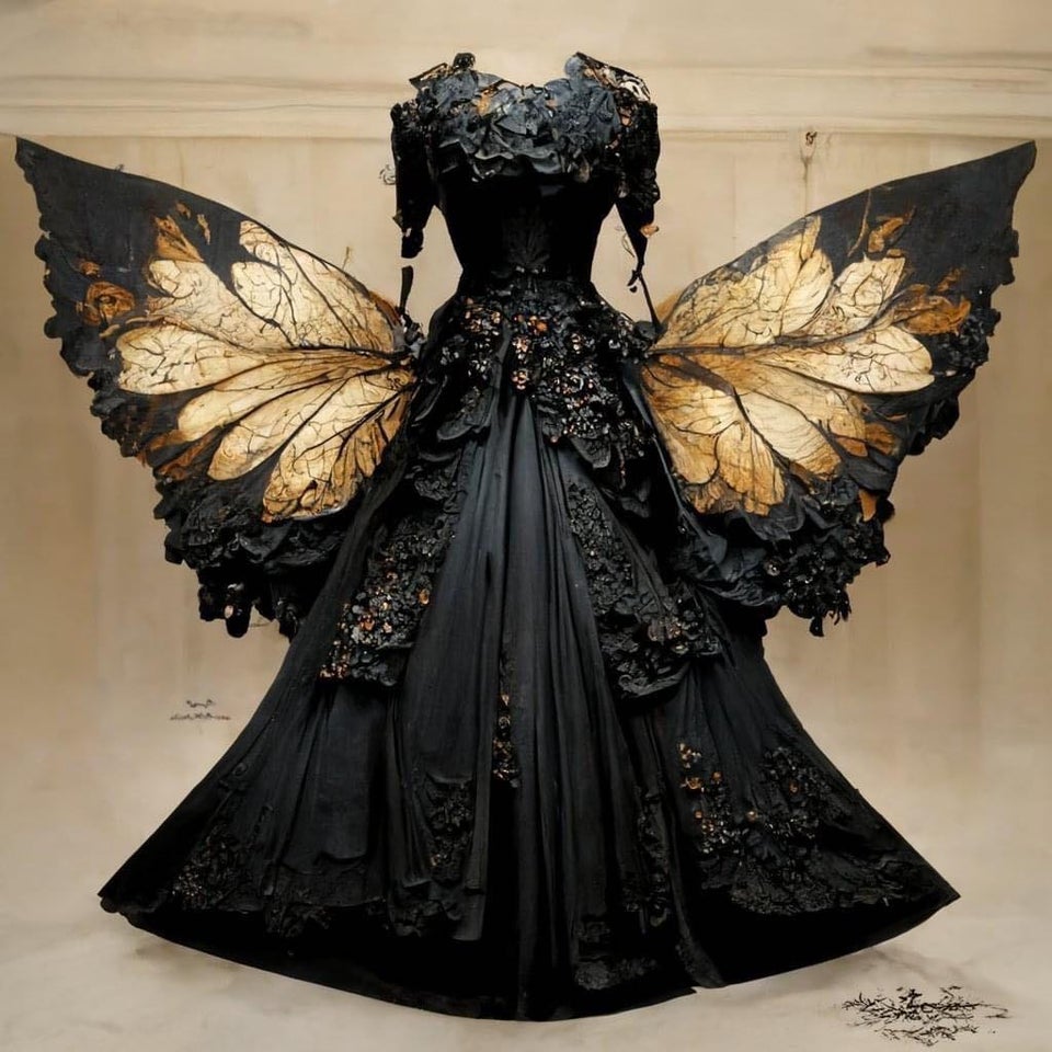 butterfly dress, by koo_no_yakata with Midjourney | MLTSHP