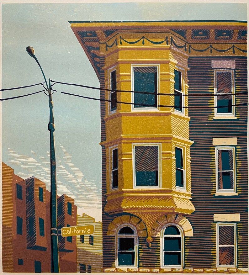 California Ave, by Barrett (OnionCellarPress) | MLTSHP