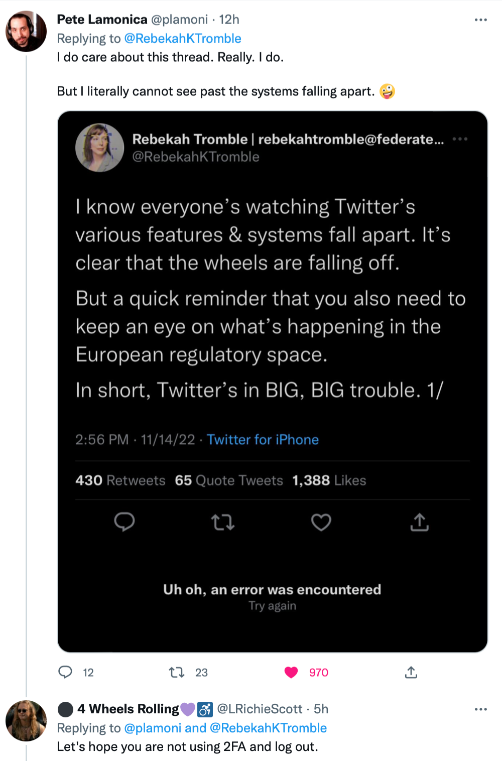 Things falling apart | MLTSHP