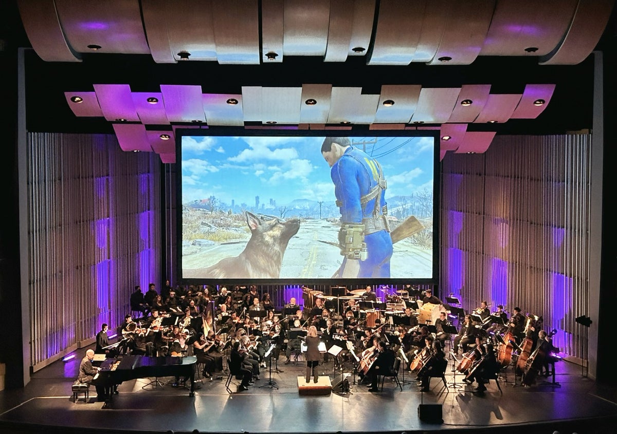 just chilling at a full orchestral and choral concert of video game ...