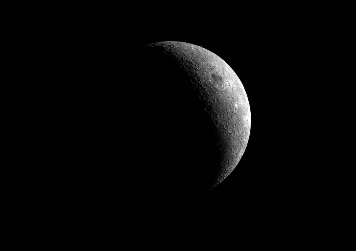 Crescent far side of the Moon | MLTSHP