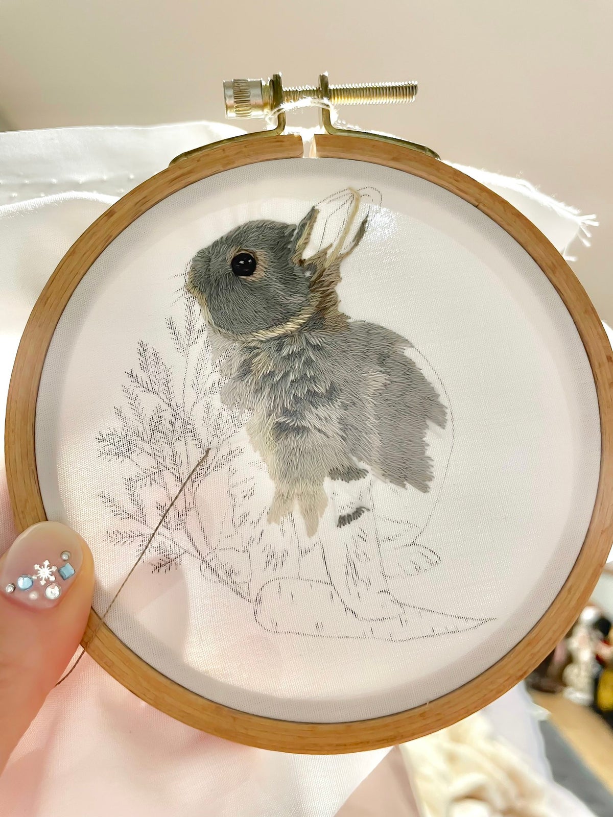 embroidered rabbit, by wako’s Embroidery | MLTSHP