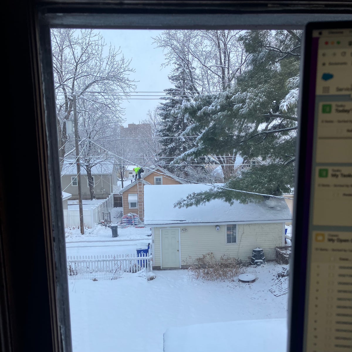 Post-snowstorm view from the home office | MLTSHP