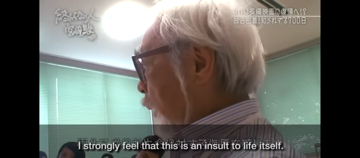 Hayao Miyazaki, commenting on AI art | MLTSHP