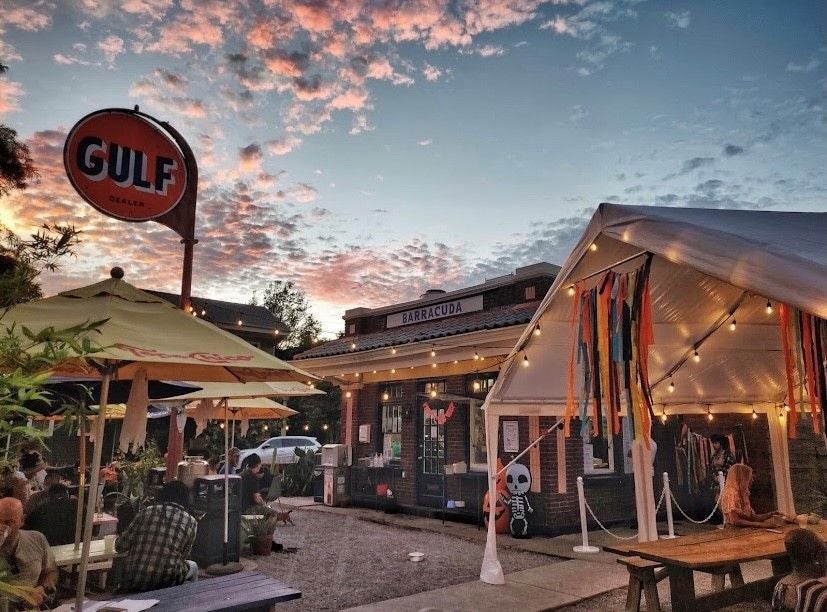 The Gulf station where my parents met is now a taco stand. Quite good ...