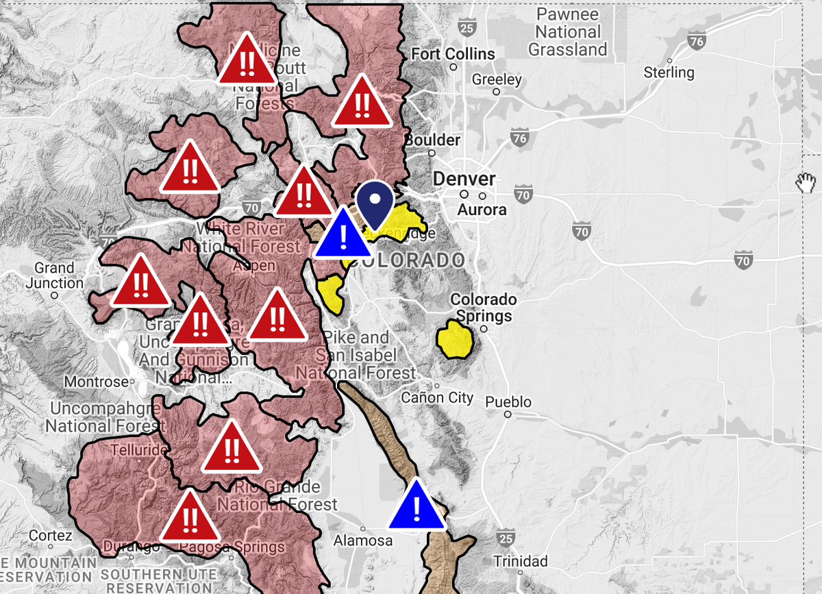 avalanche danger in CO - never seen this before | MLTSHP