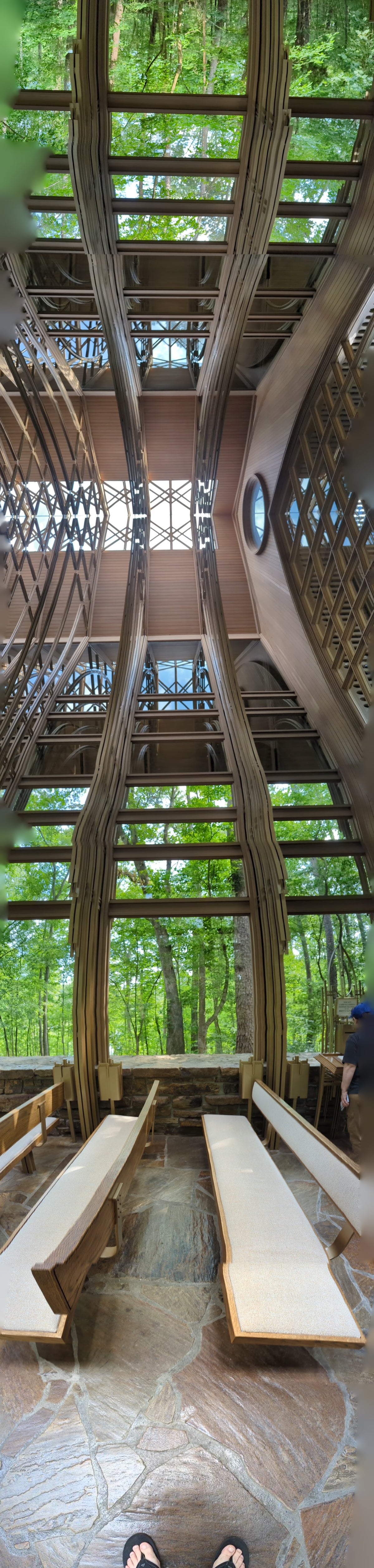 A vertical panorama I took at the Mildred B. Cooper Memorial Chapel ...