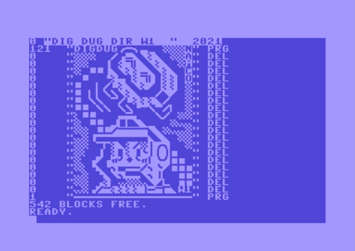 Dig Dug C64 PETSCII art | MLTSHP
