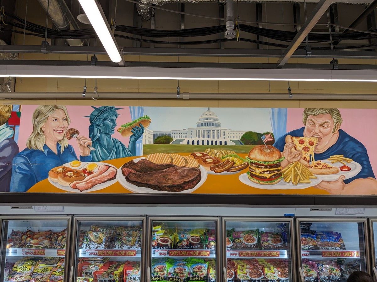 "There were a bunch of different country murals at this grocery store ...