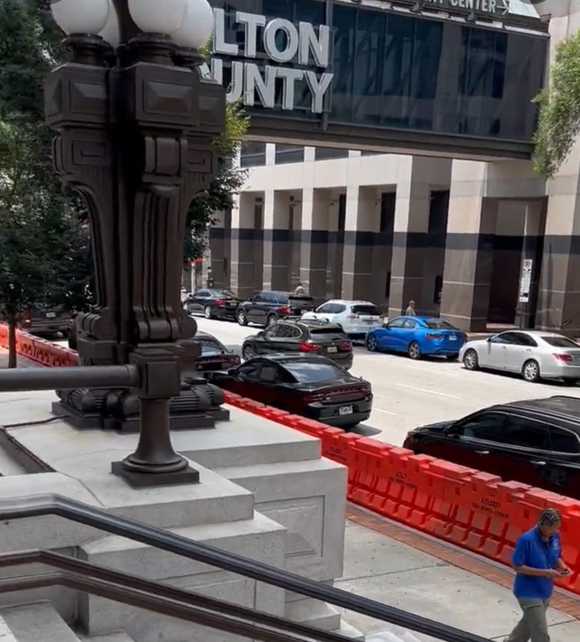 Barricades going up around the Fulton County Courthouse in Atlanta | MLTSHP