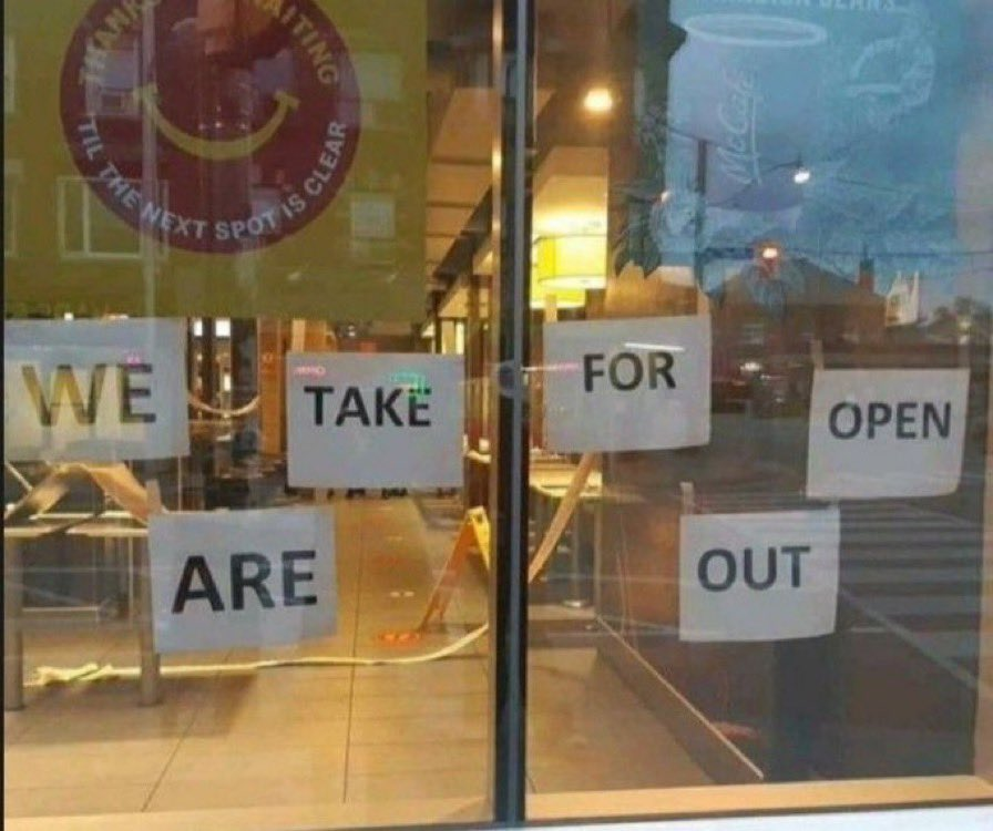 We Take For Open. Are Out. | MLTSHP