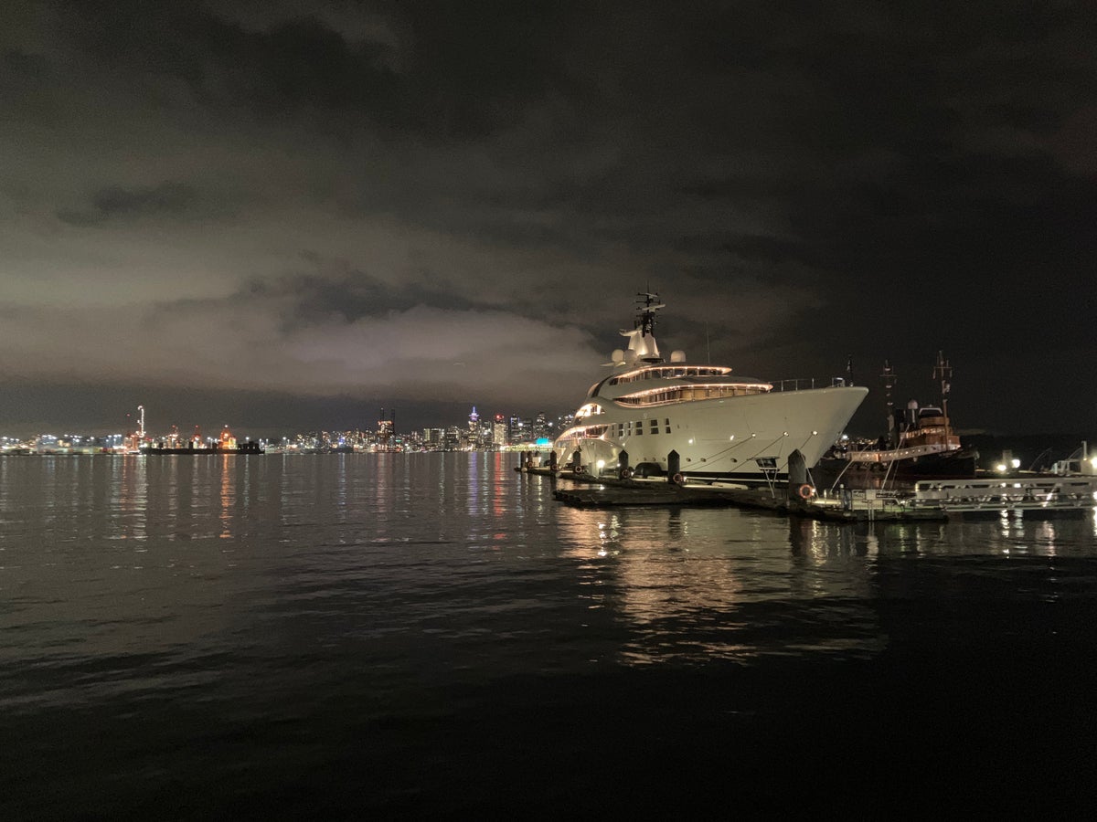 A ship in the harbour at night | MLTSHP
