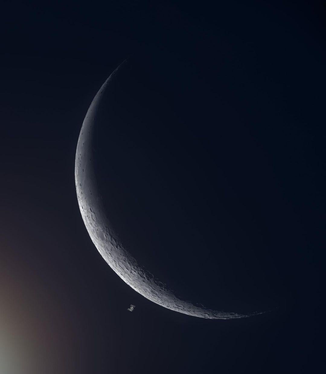 ISS and a new Moon | MLTSHP