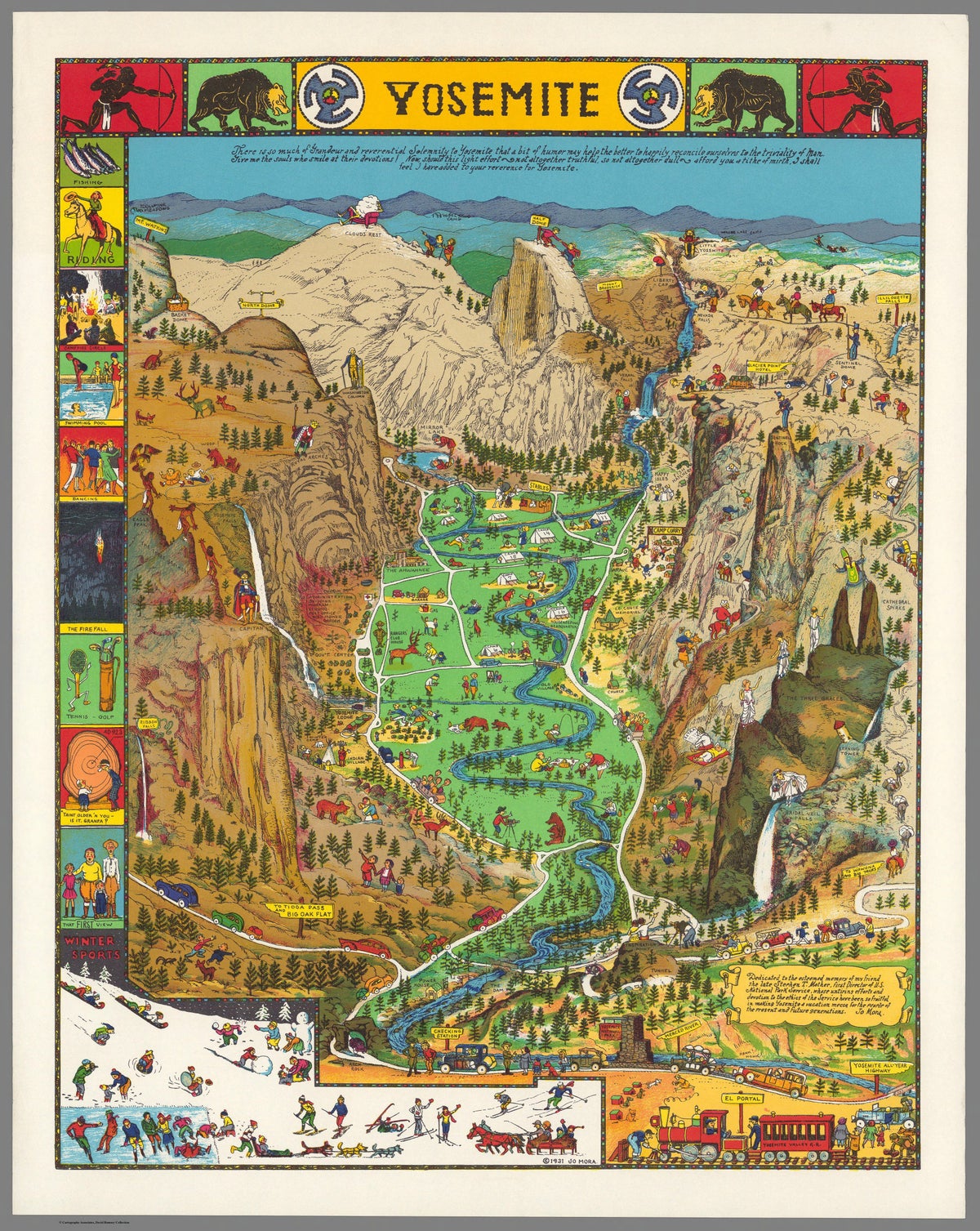 Behold a Glorious Vintage Map of Yosemite National Park | MLTSHP