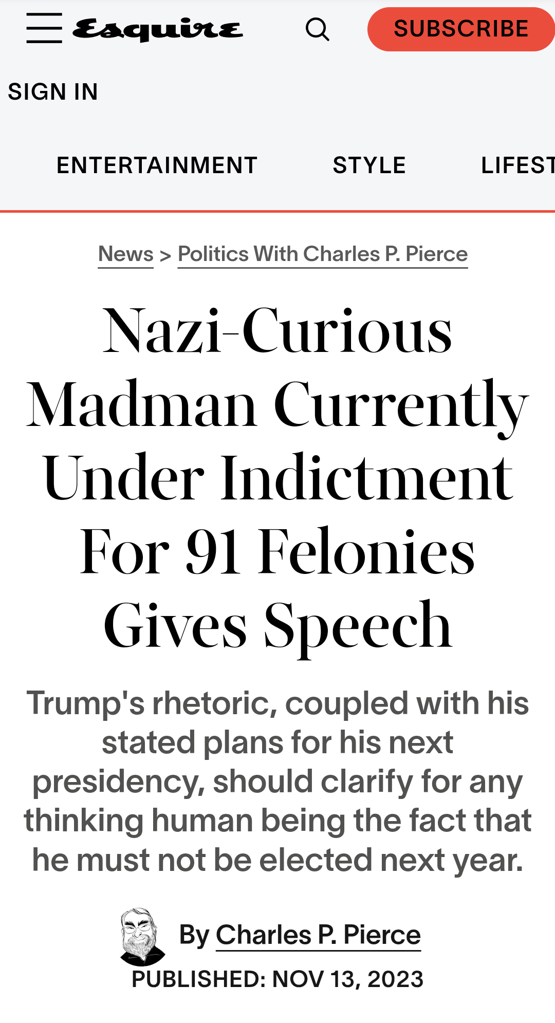 at least Esquire has good editors | MLTSHP