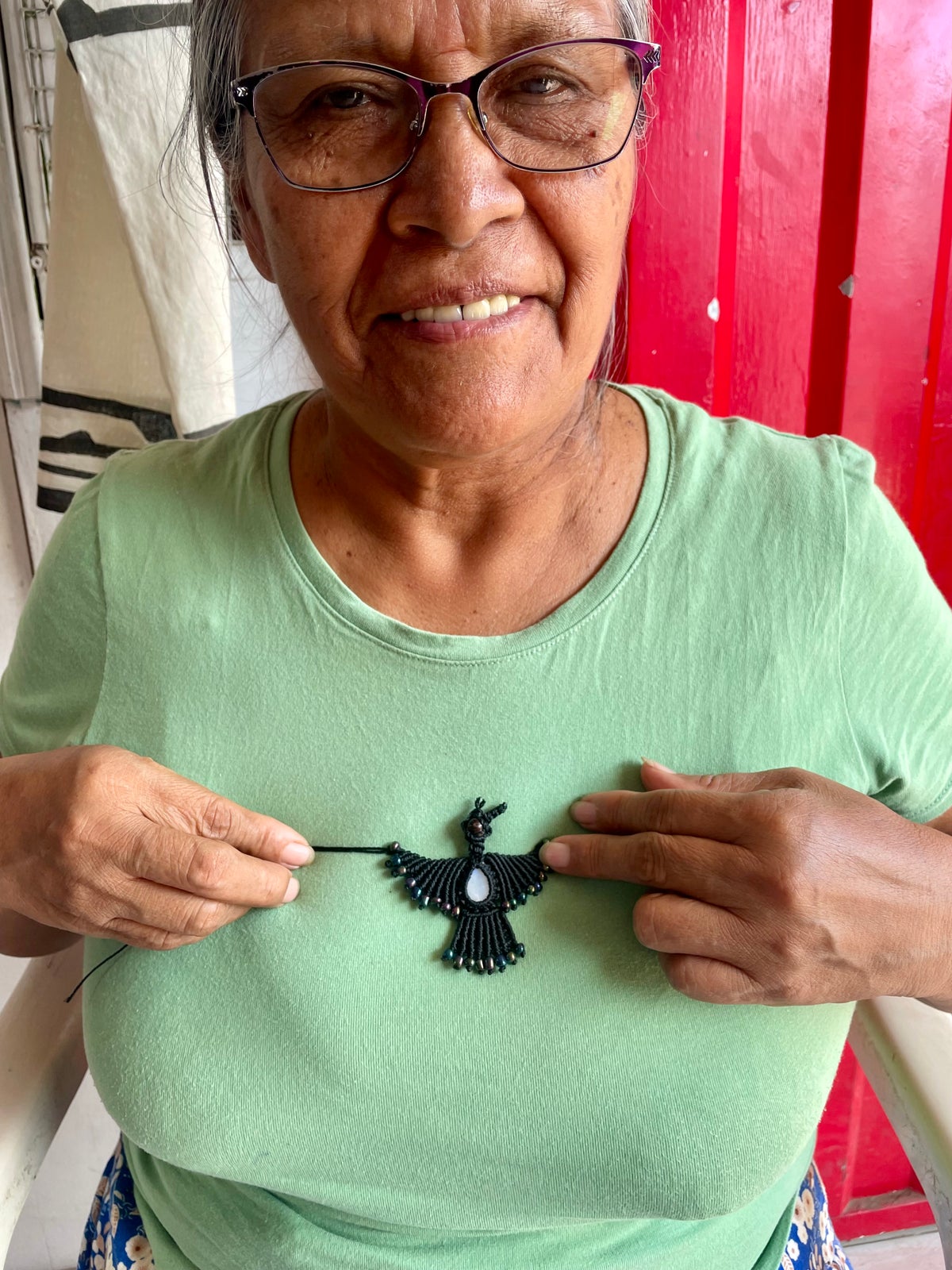 Lady and her hummingbird. | MLTSHP