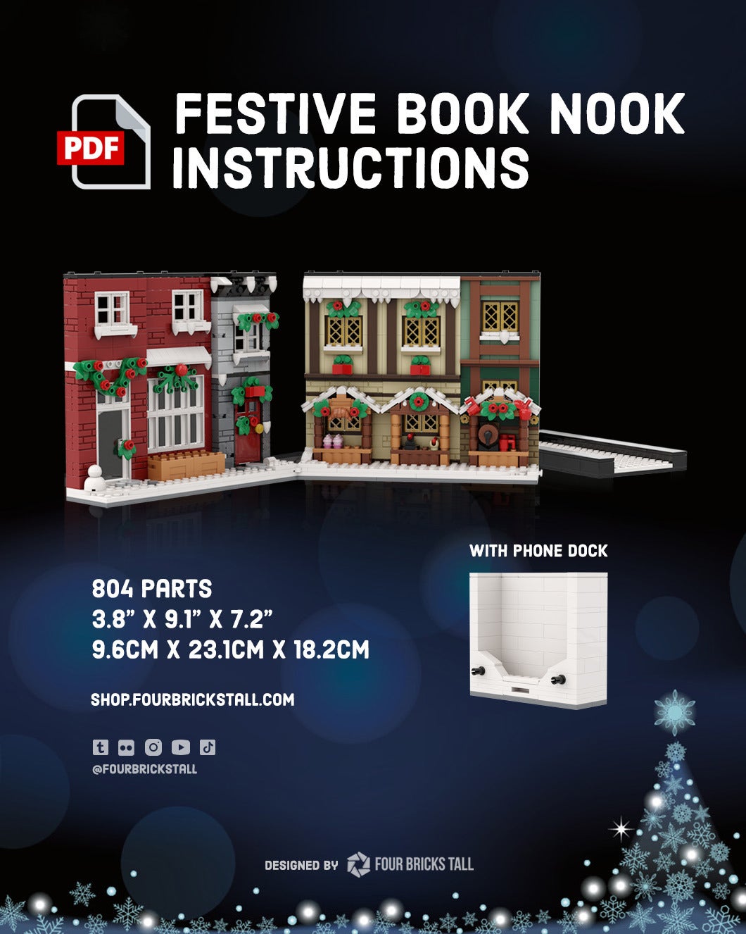 Festive LEGO Book Nook | MLTSHP