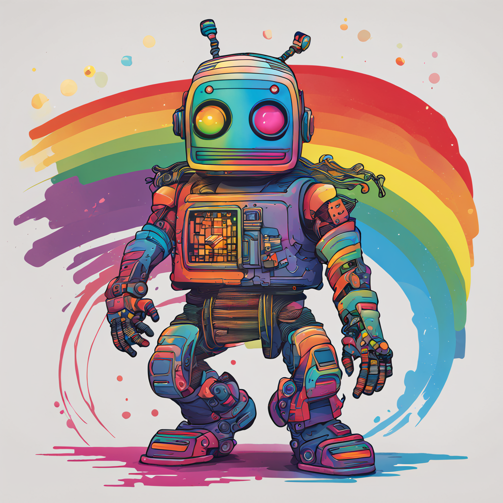 Rainbow Robot Ninja (SDXL) | MLTSHP