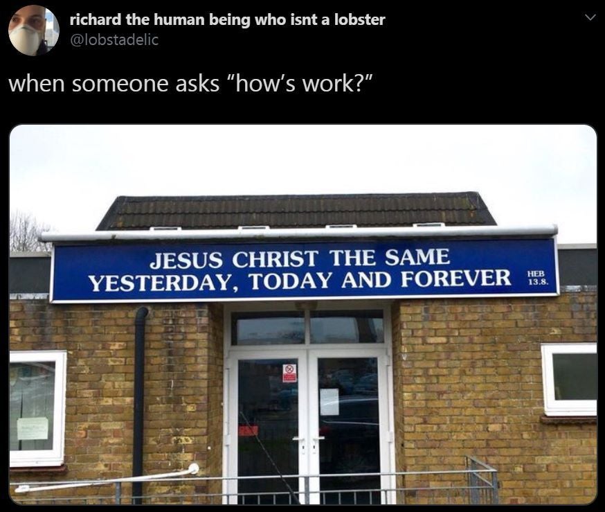 How's work? | MLTSHP