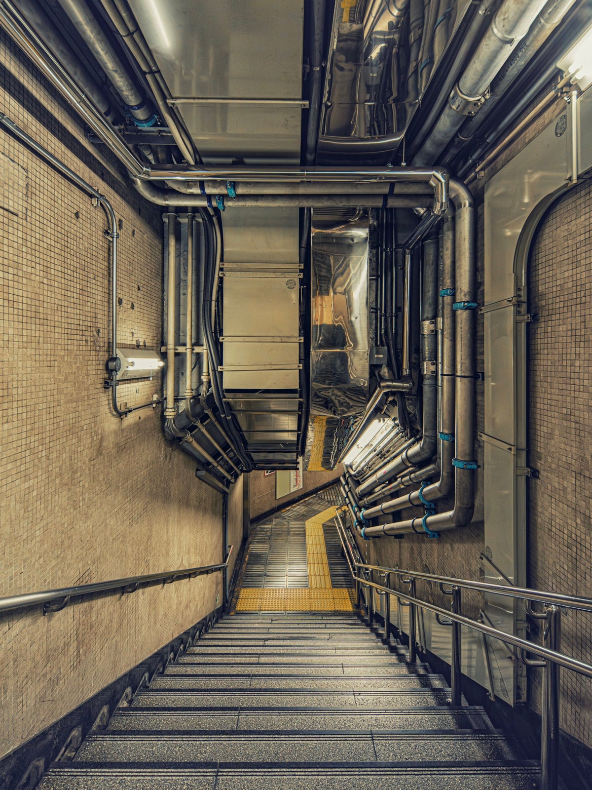 Piping at a subway station in Tokyo | MLTSHP
