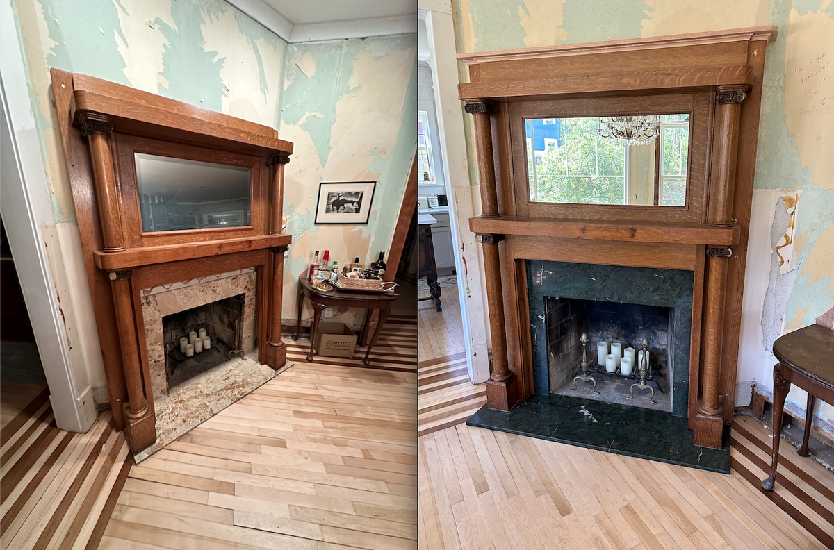 A fireplace, before and after | MLTSHP